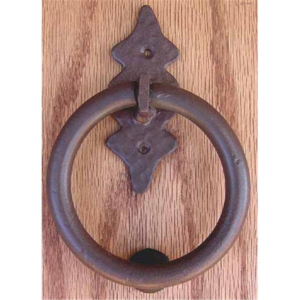 Greengrass KN011-PU016-01 6 Pt Back Smooth Ring Knocker And Door PullFlat Black GR2518401 | Zoro